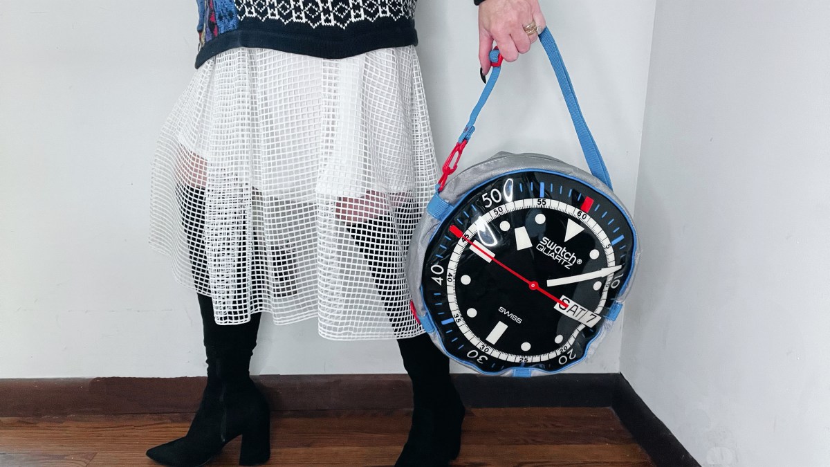 Lost and Found: Vintage Swatch Clock Bag | Stylaphile